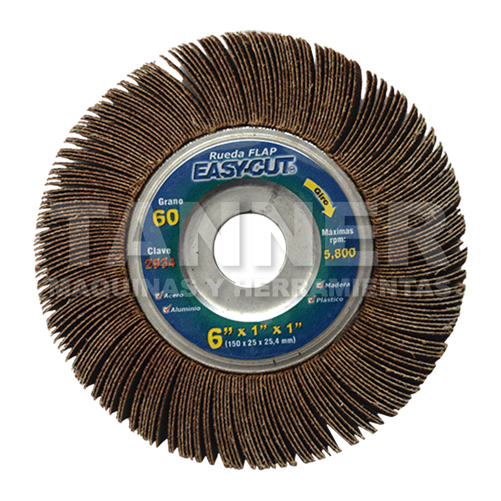 RUEDA FLAP EASY-CUT PLUS GRANO 60 150x25x25.4 A60-EC | Máquinas y Herramientas para la industria ...